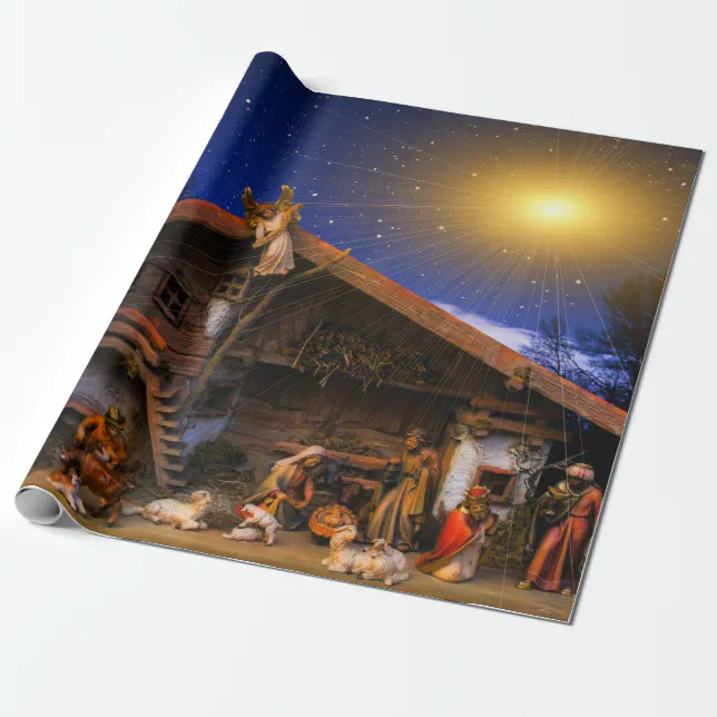 Nativity Scene Wrapping Paper | Zazzle