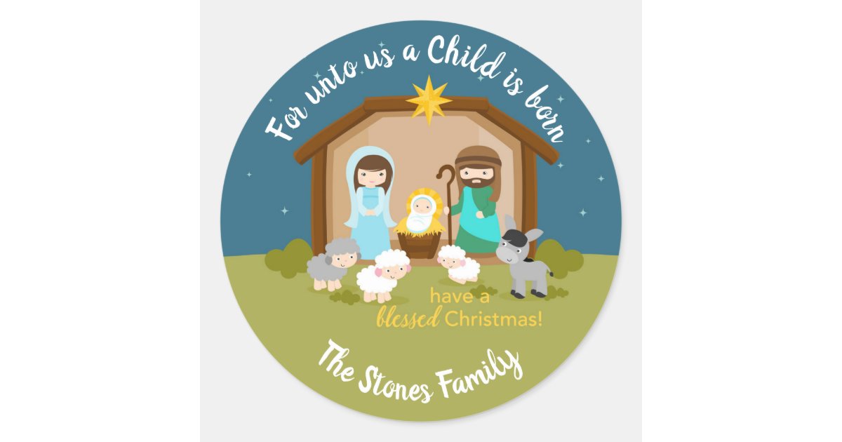 Nativity Stickers (Christmas Holy Family) | Zazzle