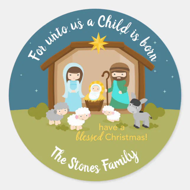 Nativity Stickers (Christmas Holy Family) | Zazzle