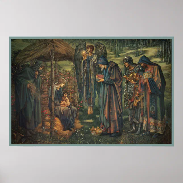 Nativity The Star of Bethlehem Baby Jesus & Angel Poster | Zazzle