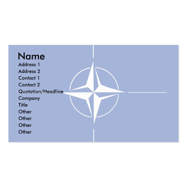 Nato Flag Business Card Templates