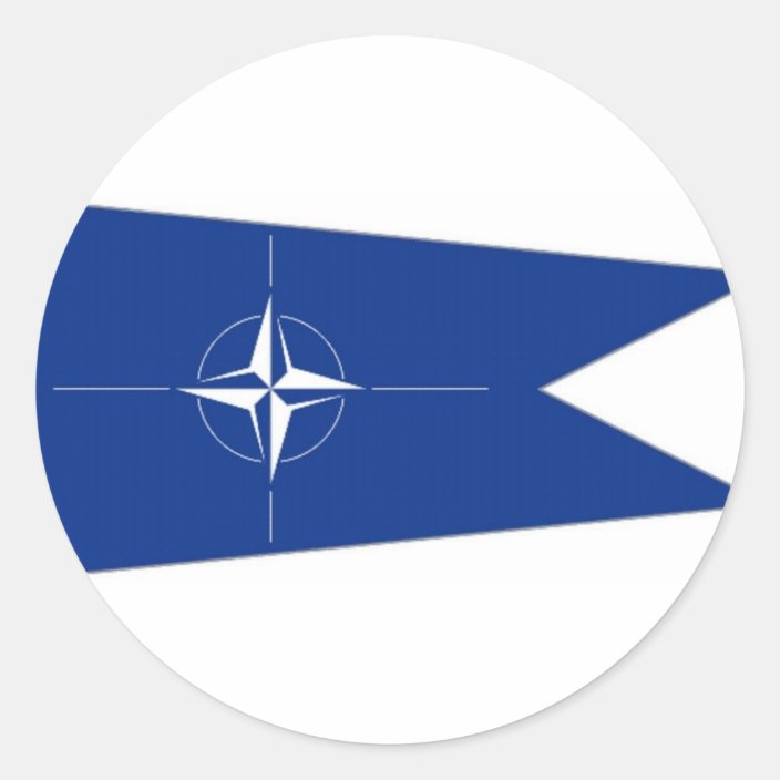 NATO Flag Classic Round Sticker | Zazzle.com