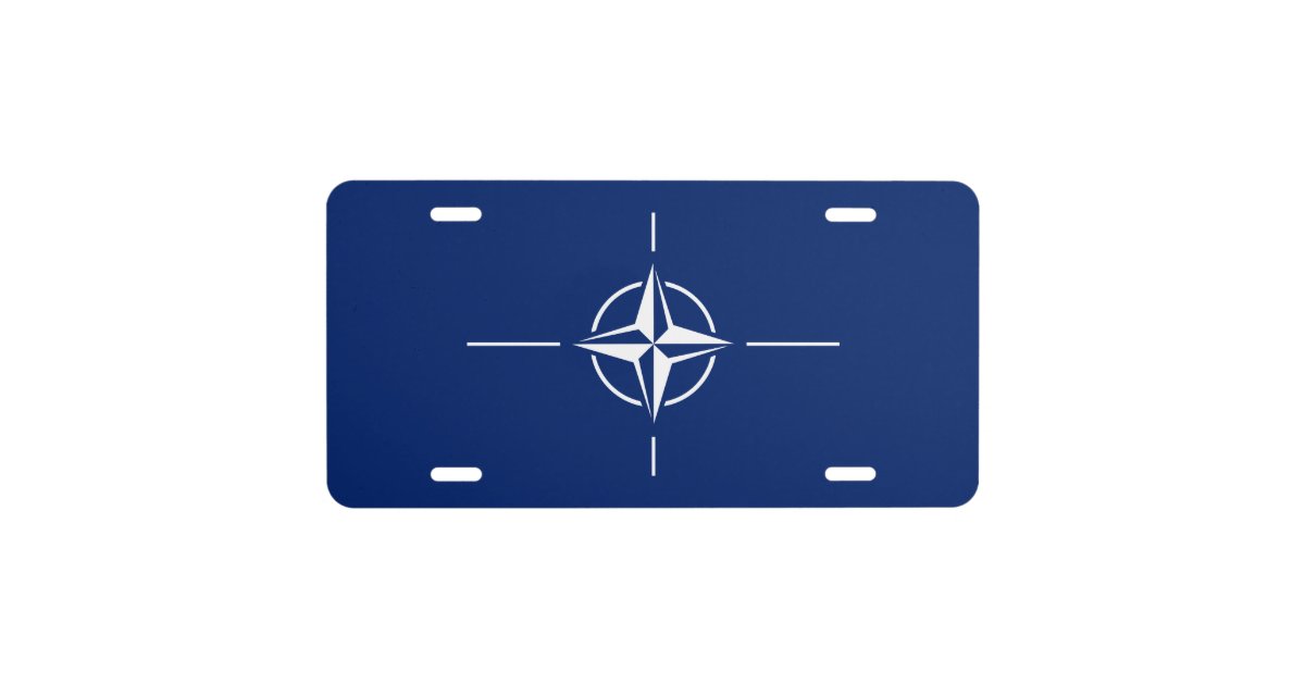 NATO Flag License Plate | Zazzle