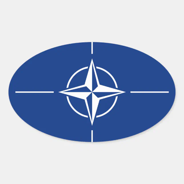 NATO Flag Oval Sticker | Zazzle