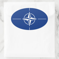 NATO Flag Oval Sticker | Zazzle