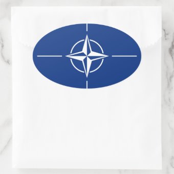 NATO Flag Oval Sticker | Zazzle