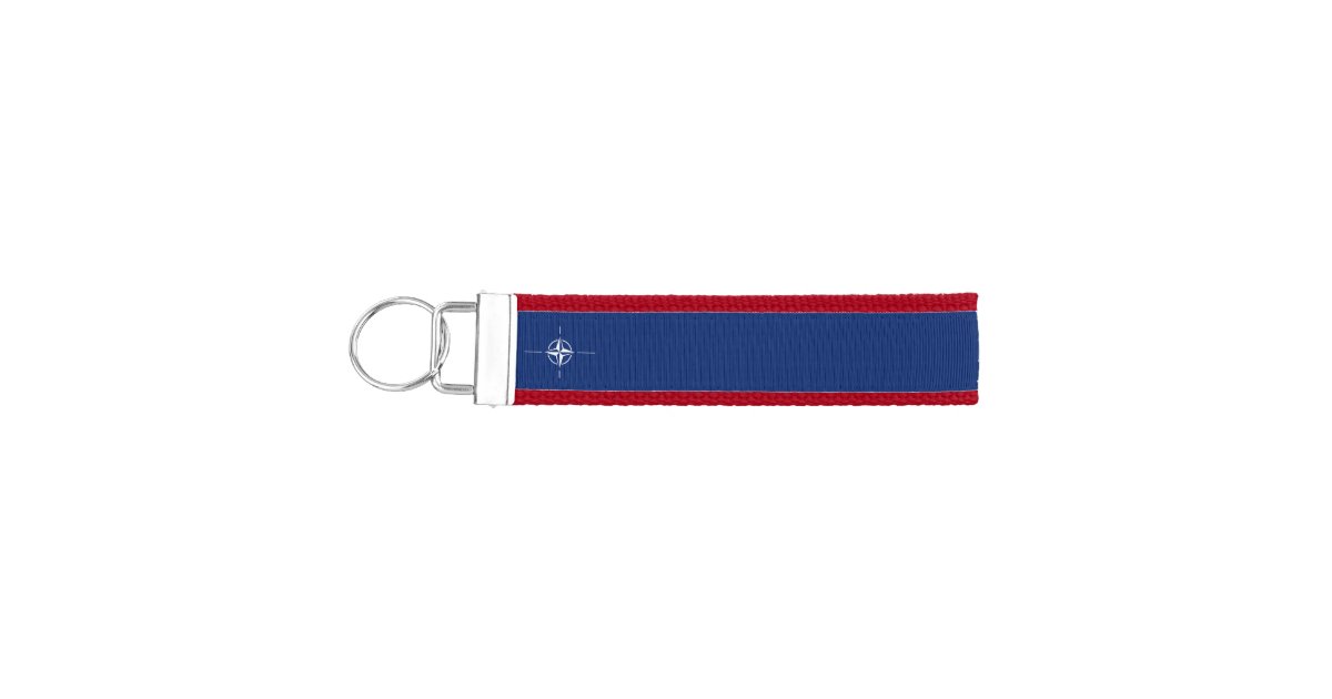 NATO Flag Wrist Keychain | Zazzle