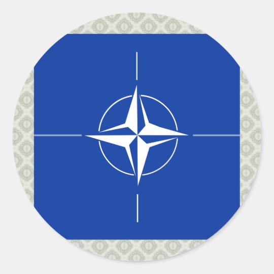 Nato High quality Flag Classic Round Sticker | Zazzle.com