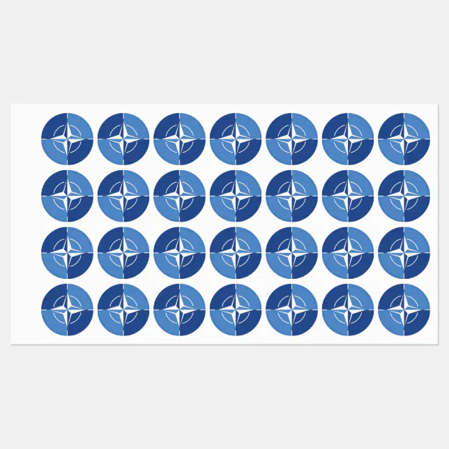 NATO ONAT flag symbol North Atlantic Treaty Organi Labels | Zazzle