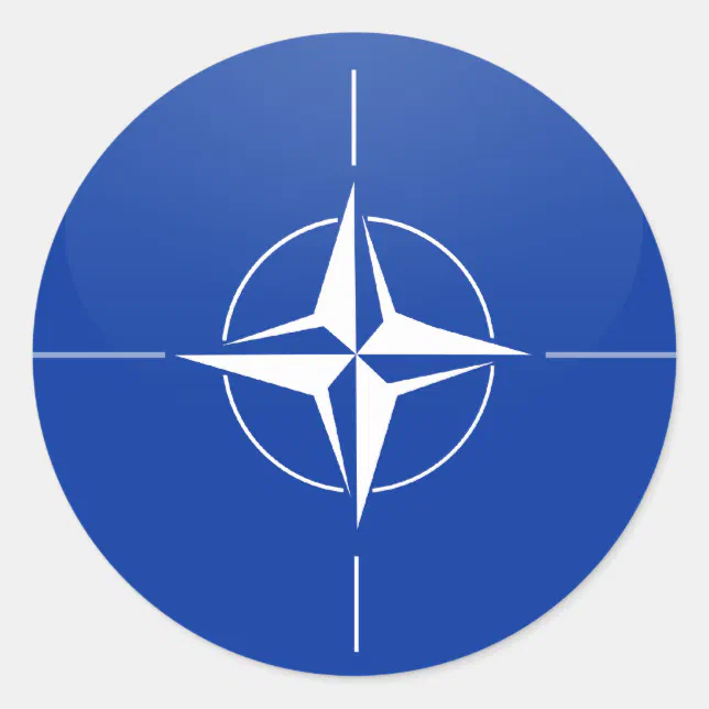 Nato quality Flag Circle Classic Round Sticker | Zazzle