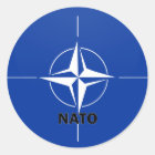 Nato quality Flag Circle Classic Round Sticker | Zazzle.com