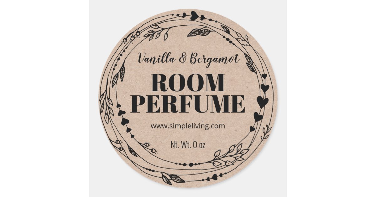 Natural Air Refresher Room Spray Labels | Zazzle