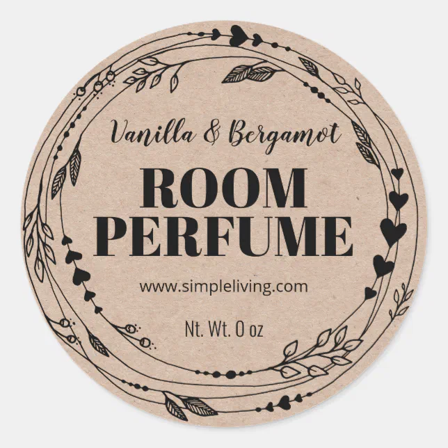 Natural Air Refresher Room Spray Labels | Zazzle