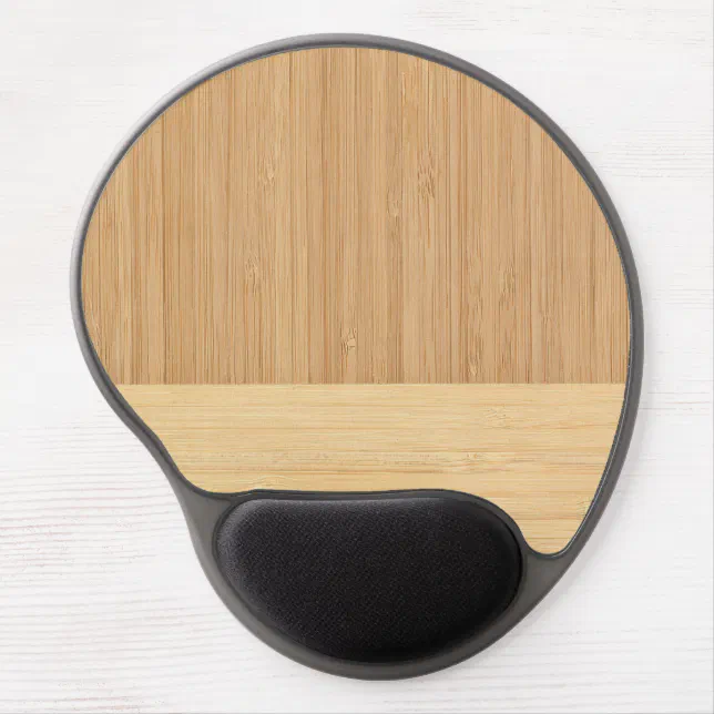Natural Bamboo Border Wood Grain Look Gel Mouse Pad | Zazzle