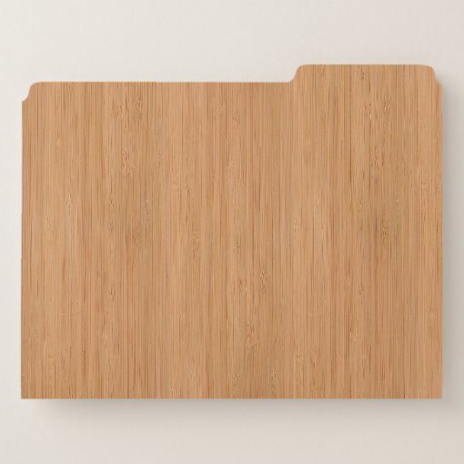 Natural Bamboo Wood Grain Look File Folder | Zazzle