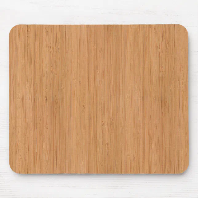 Natural Bamboo Wood Grain Look Mouse Pad | Zazzle