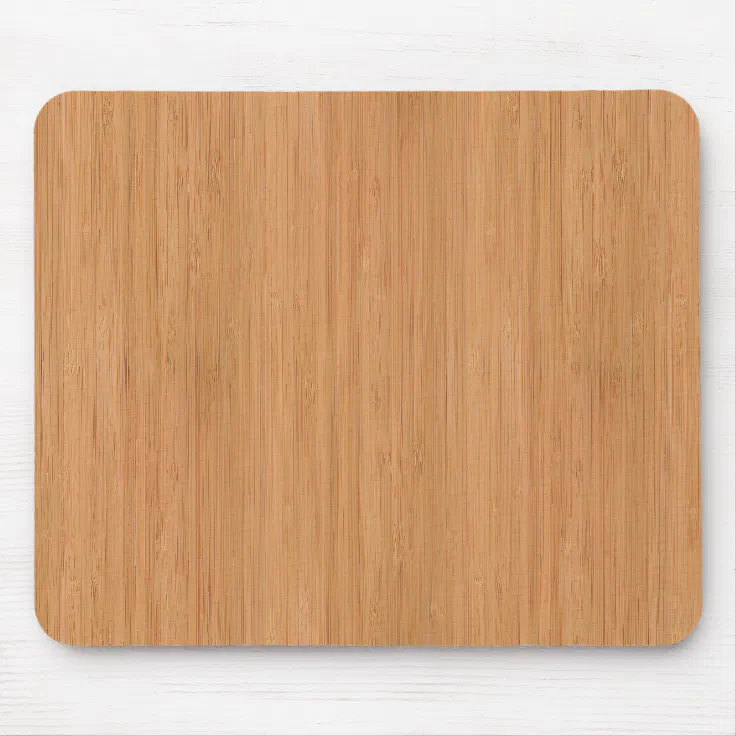 Natural Bamboo Wood Grain Look Mouse Pad | Zazzle
