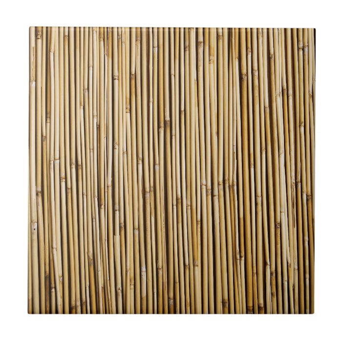 Natural Bamboo Zen Background Customized Template Ceramic Tile | Zazzle