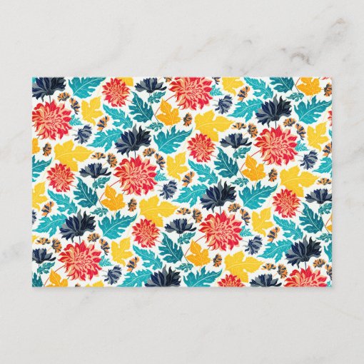 Natural Blue Yellow Watercolor Sunflowers Wedding Enclosure Card | Zazzle