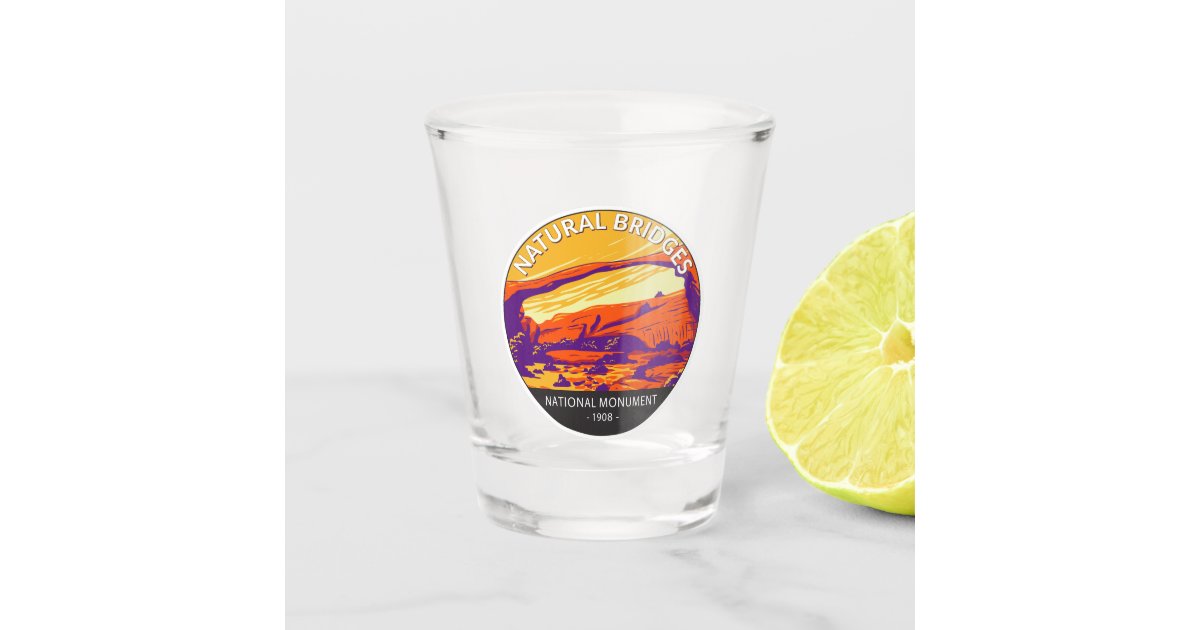 Natural Bridges National Monument Utah Circle Shot Glass | Zazzle