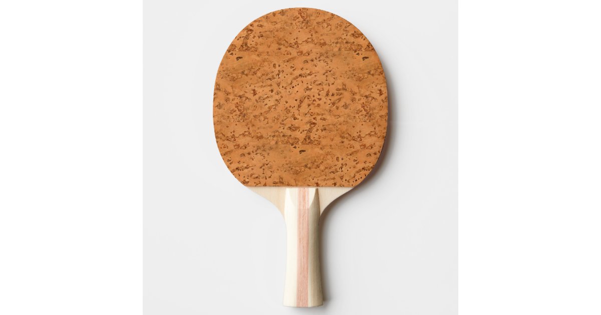 Natural Cork Look Wood Grain Ping Pong Paddle | Zazzle
