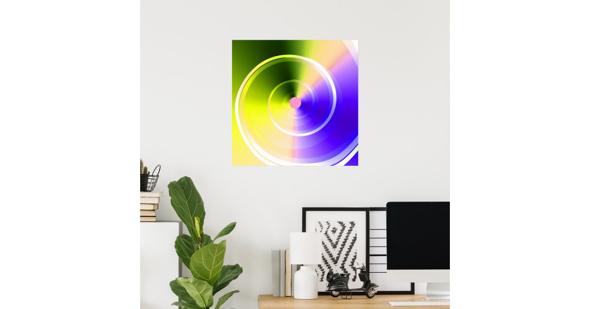 Natural Cycle Psychedelic Hypnotic Swirl Vortex Poster | Zazzle