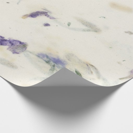Natural Floral Grass Mint Earth Iris Mulberry Plum Wrapping Paper | Zazzle