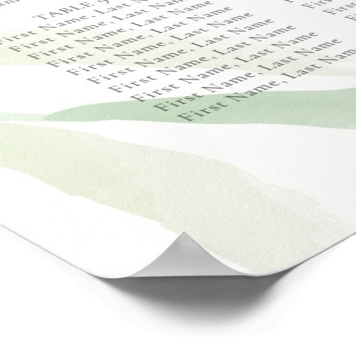 Natural Foliage First Holy Communion Seating Chart | Zazzle