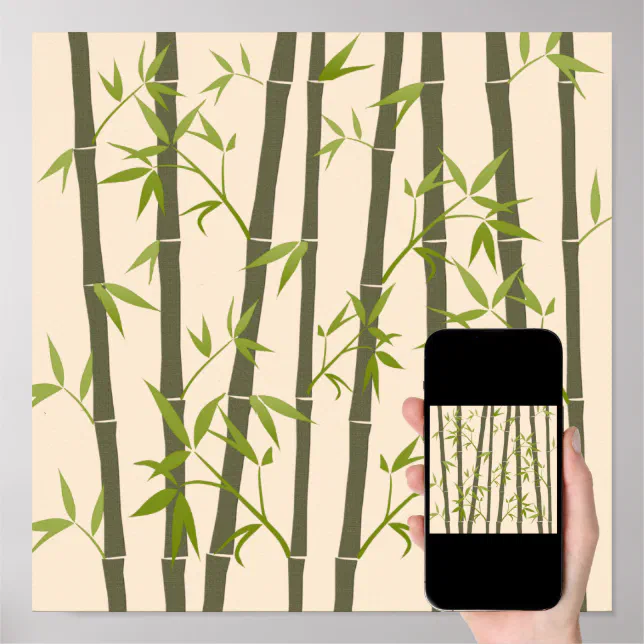 Natural Green Bamboo Plants Poster | Zazzle