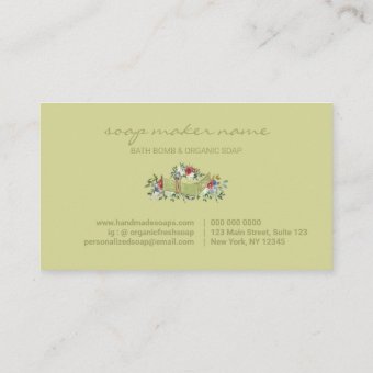 Natural Green Soap Business Card | Zazzle