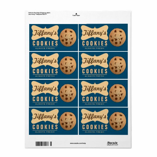 Natural | Homebaked | Gourmet | Handmade Cookies Label | Zazzle