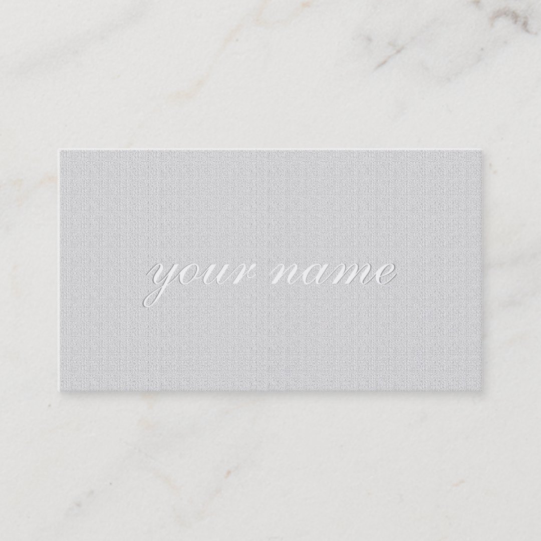 Natural Linen Texture Business Card | Zazzle