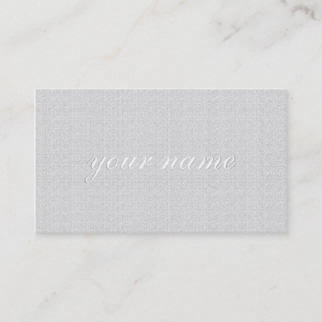 Natural Linen Texture Business Card | Zazzle