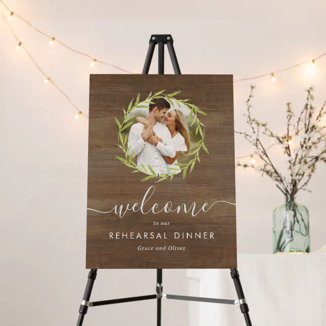 Natural Love Photo Wedding Welcome Sign | Zazzle