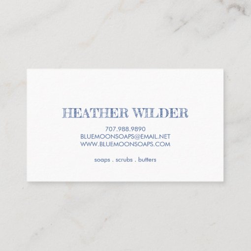 Natural Organic Artisan Handmade Soap Business Card | Zazzle