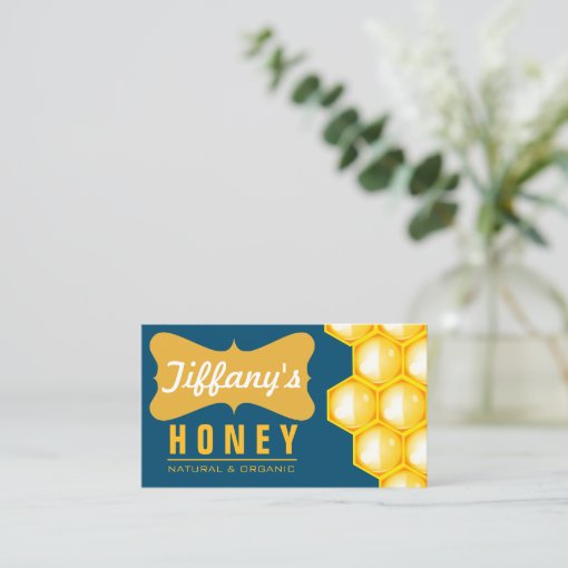 Natural | Organic Honey | Pure Honey | Farm Honey Business Card | Zazzle