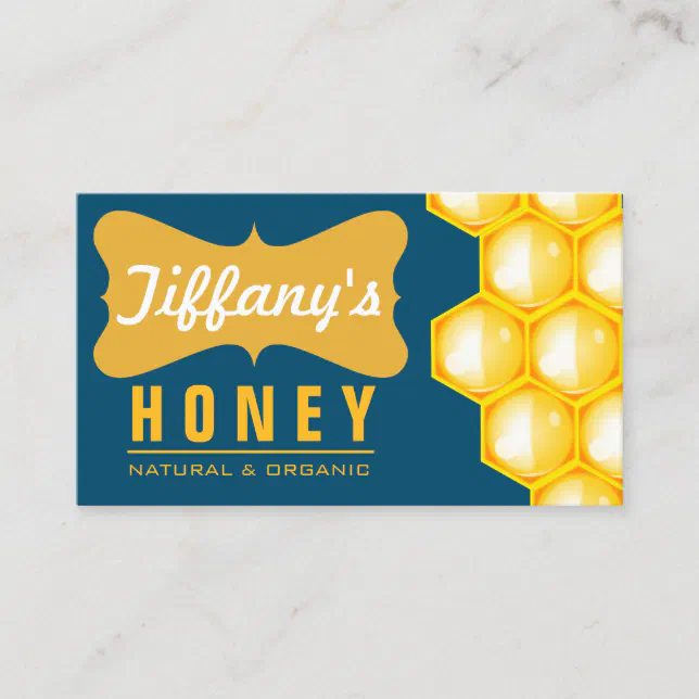 Natural | Organic Honey | Pure Honey | Farm Honey Business Card | Zazzle