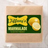 Natural Organic | Lemon Jam | Lemon Marmalade Label | Zazzle