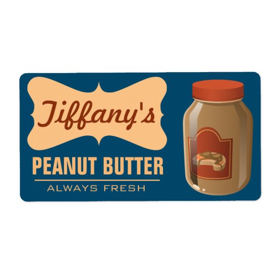 Natural | Organic Peanut Butter | Handmade Butter Label | Zazzle.com