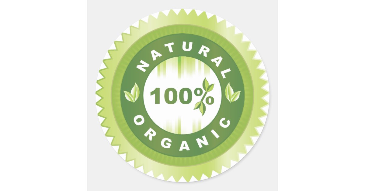 Natural Organic Produce Classic Round Sticker | Zazzle