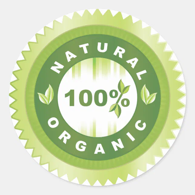 Natural Organic Produce Classic Round Sticker | Zazzle