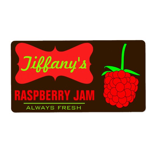 Natural Organic | Raspberry Jam | Handmade Jams Label | Zazzle.com