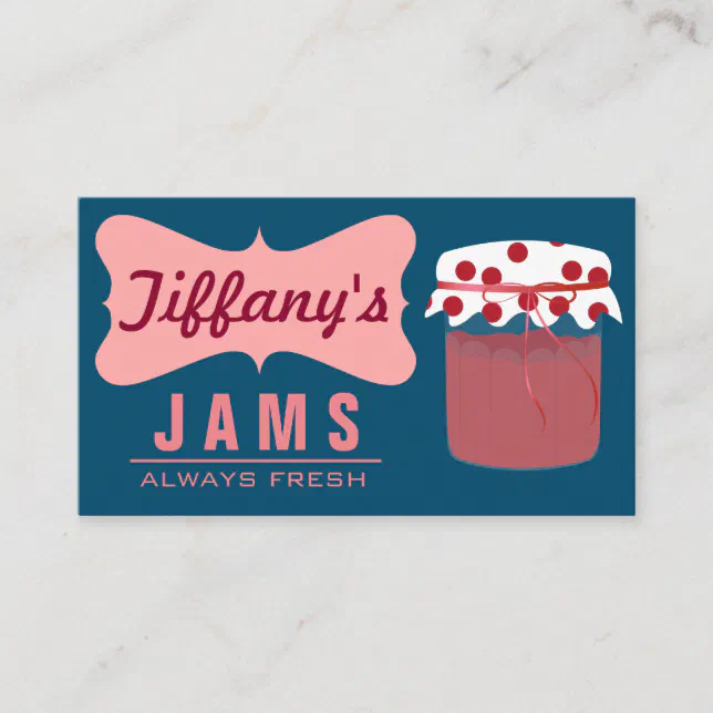 Natural Organic | Strawberry Jam | Handmade Jams Business Card | Zazzle