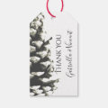 Natural Pine Cone on White Wedding Favor Tag | Zazzle