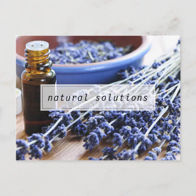 Natural Solutions Essential Oils Class Invitation Postcard | Zazzle