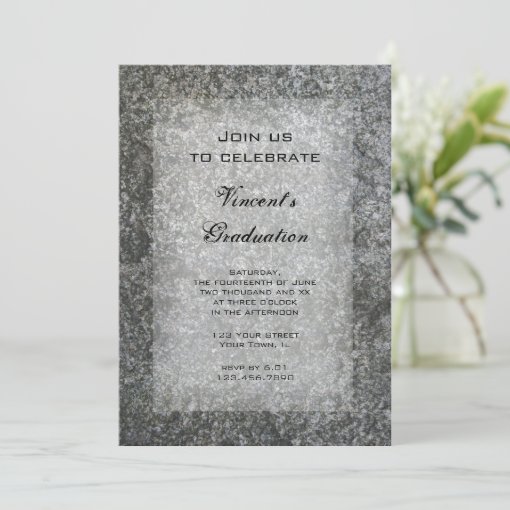 Natural Stone Graduation Party Invitation | Zazzle