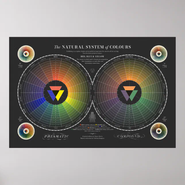 Natural System of Colours - Dark Poster | Zazzle