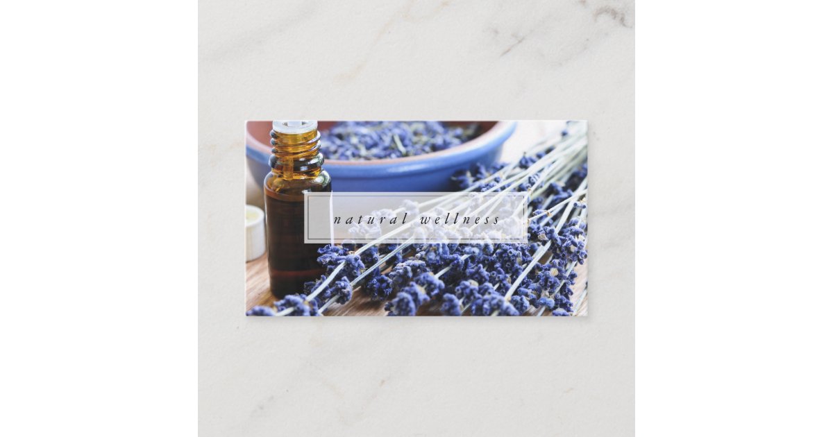 Natural Wellness Lavender Essential Oils Business Card | Zazzle