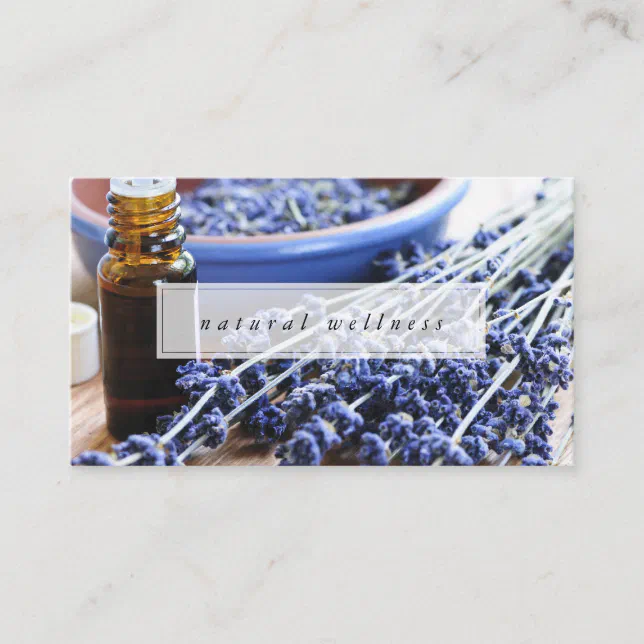 Natural Wellness Lavender Essential Oils Business Card | Zazzle