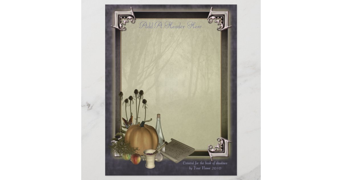 Natural Witch Writing Paper | Zazzle